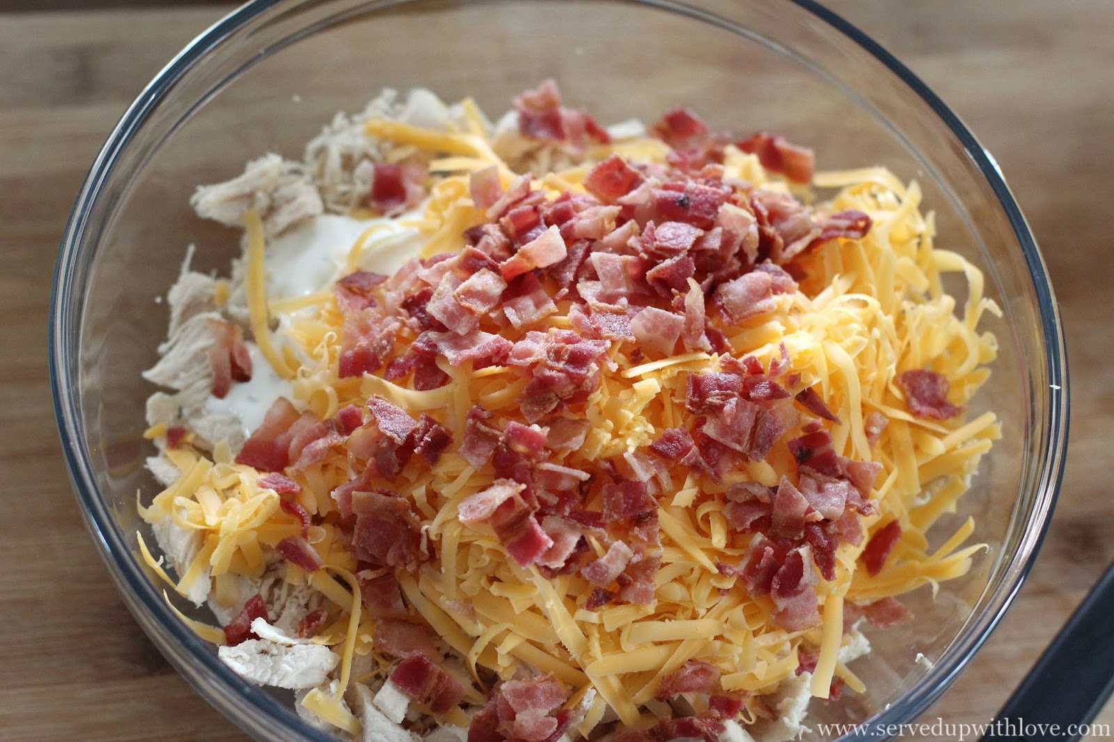 Bacon Cheddar Ranch Chicken Salad | Served Up With Love