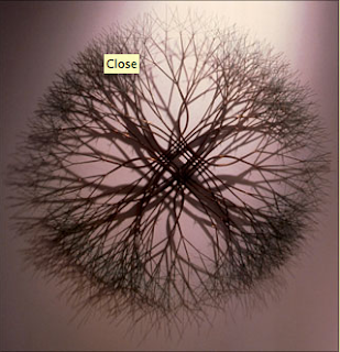 design context: tied wire sculptures - geometric wire patterns