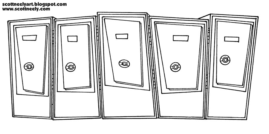 Lockers Props Some Sketches Sketch Coloring Page