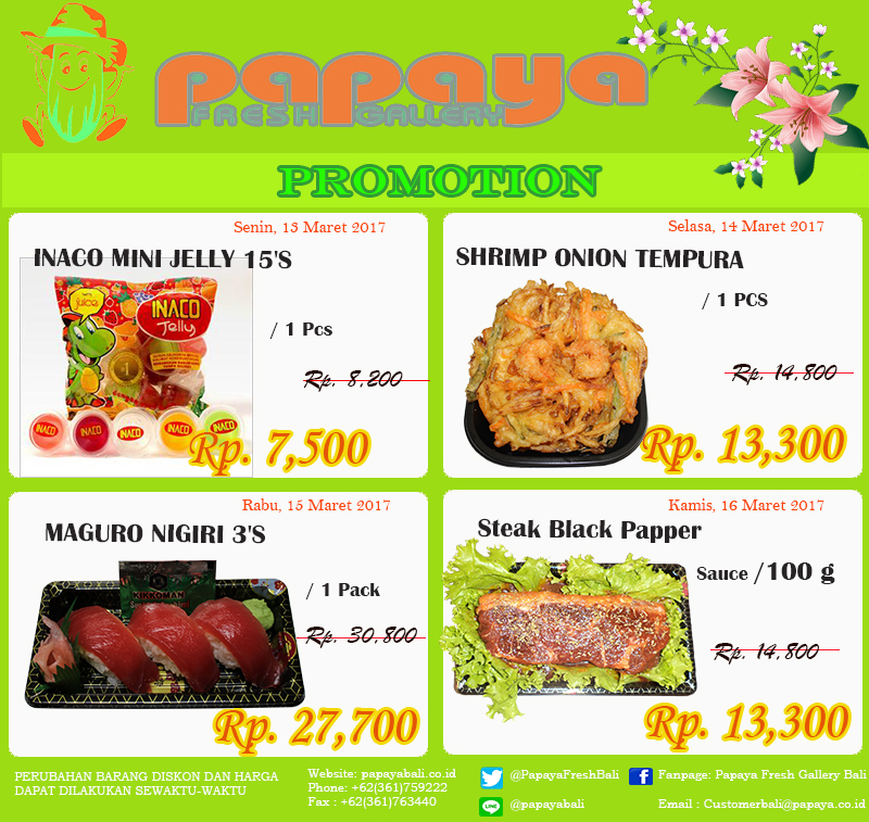 Pilih dan Nikmati Aneka Promosi yang Kami Sediakan... ~ PAPAYA FRESH ...