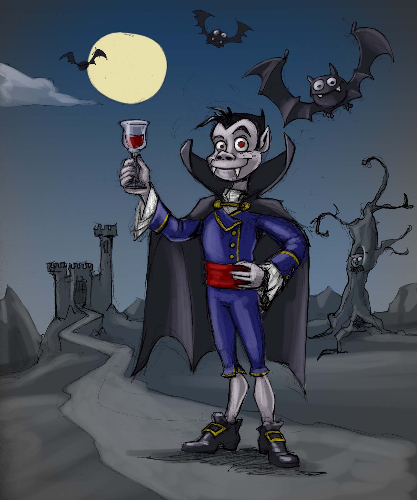 Nils Oskamp - Comic, Cartoon & Illustration: "Vampire" character design