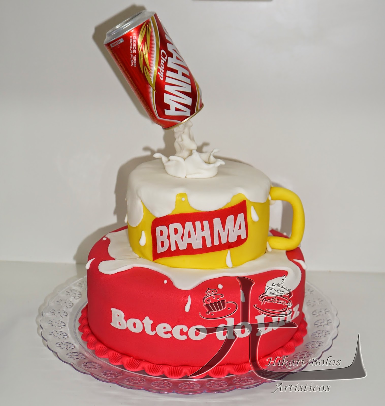 Bolo "Cerveja BRAHMA" - Hikari Bolos Artísticos