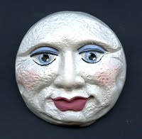 Linsart Creations in Clay: Detailed Moon Faces