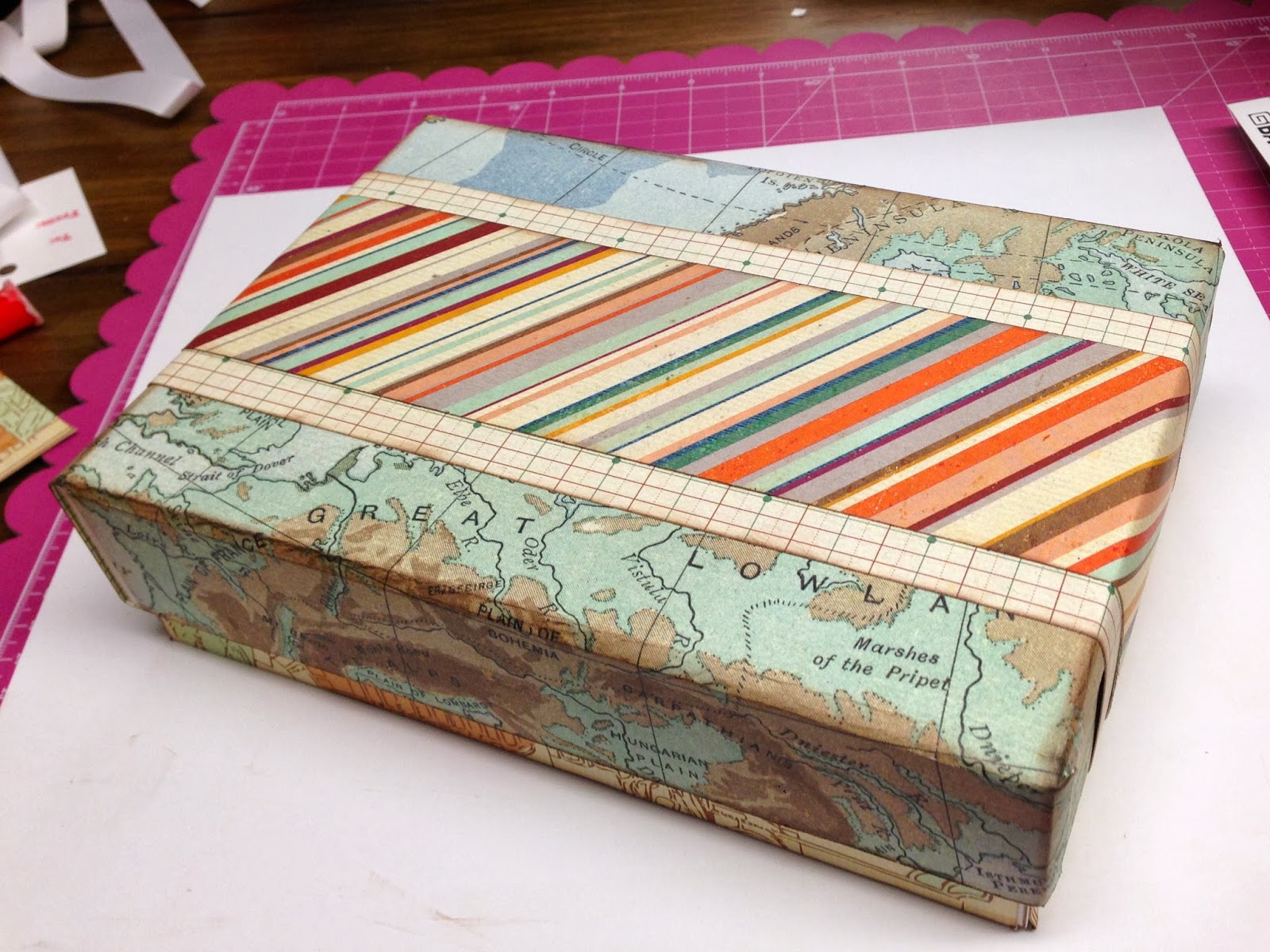 FotoBella: Travel Keepsake Box with Basic Grey's Carte Postale Collection