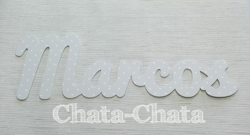 Chata-chata. Decoración infantil: LETRAS DE MADERA PARA "MARCOS"