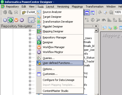 Complete Reference To Informatica User Defined Functions