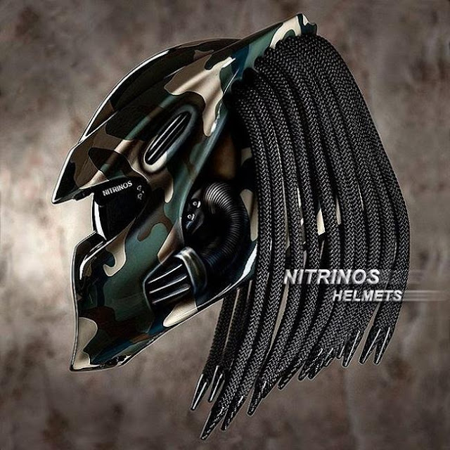 Últimas Tendencias: Cascos de moto con rastas inspirados en Predator ...