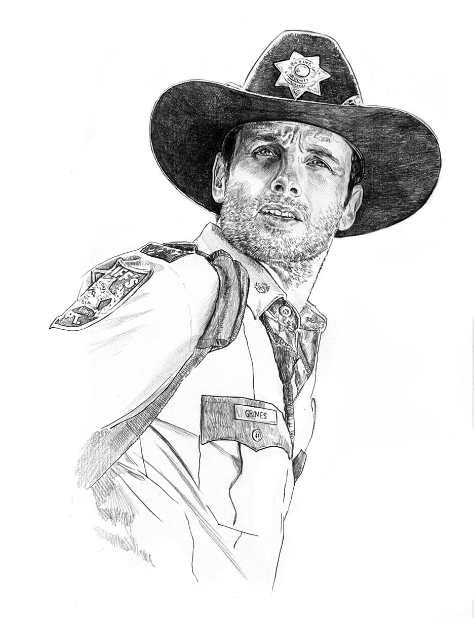 Desenhos Realistas: Rick Grimes