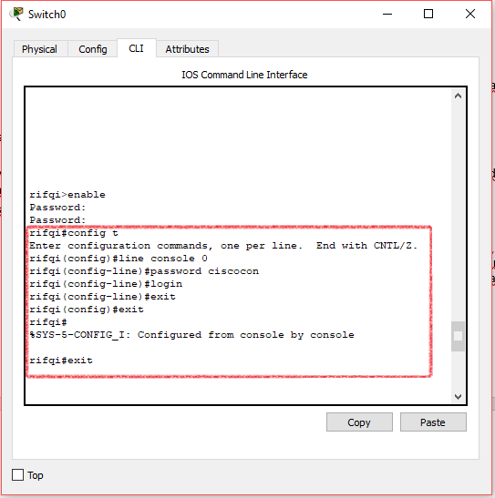 Setting Password Pada Switch | [Root13]