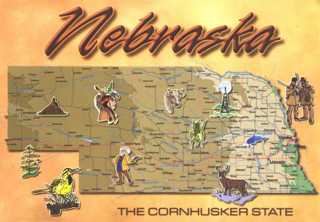 My Favorite Postcards: Map Postcards from Nebraska
