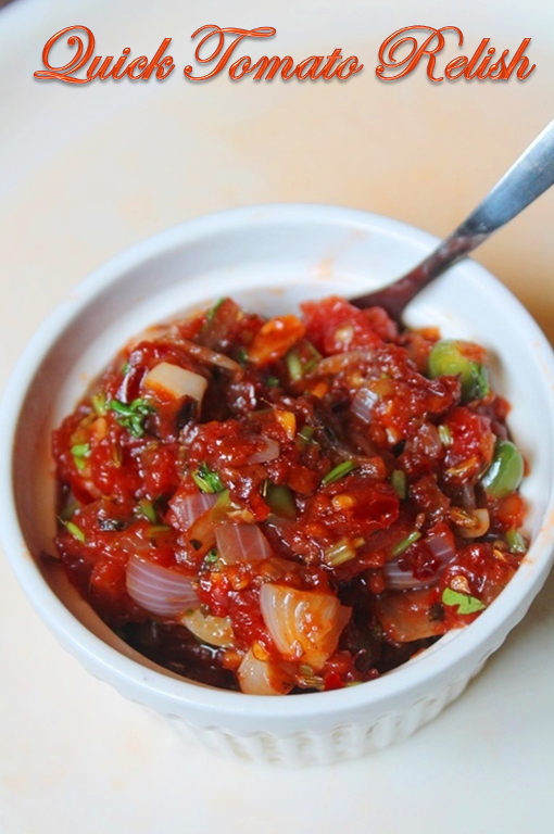 Tomato Relish Recipe | Instant Tomato Relish Recipe