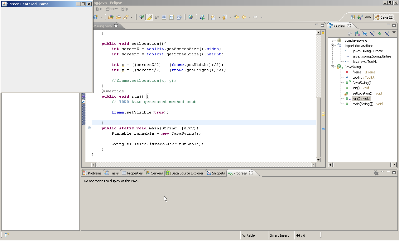 Just A Nice Blog Centering Jframe To Any Screen Size