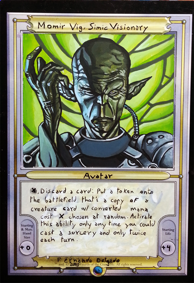 Fernando Delgado Art: MTG Altered card: Momir Avatar
