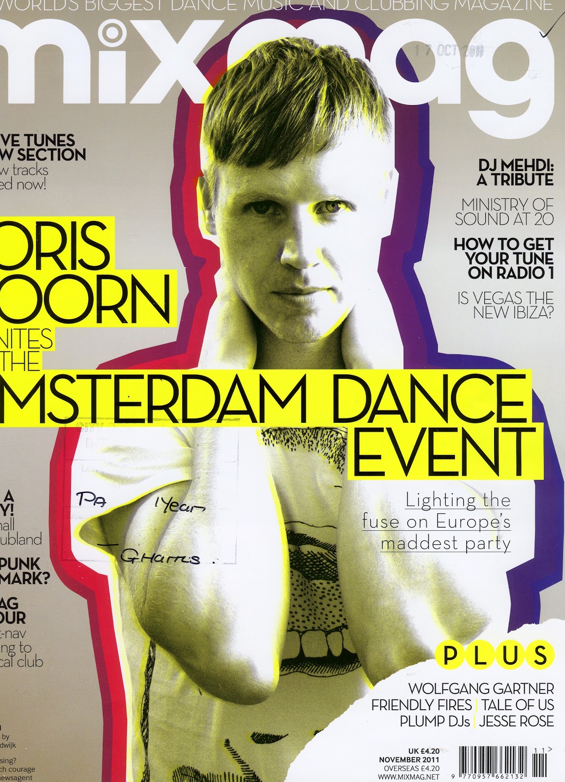 Poppy George, Media Studies: Analysis of mixmag front cover, contents ...