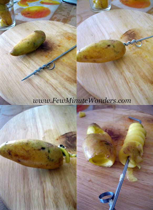 Curly Roasted Potatoes : Using The Potato Spiral - Few Minute Wonders