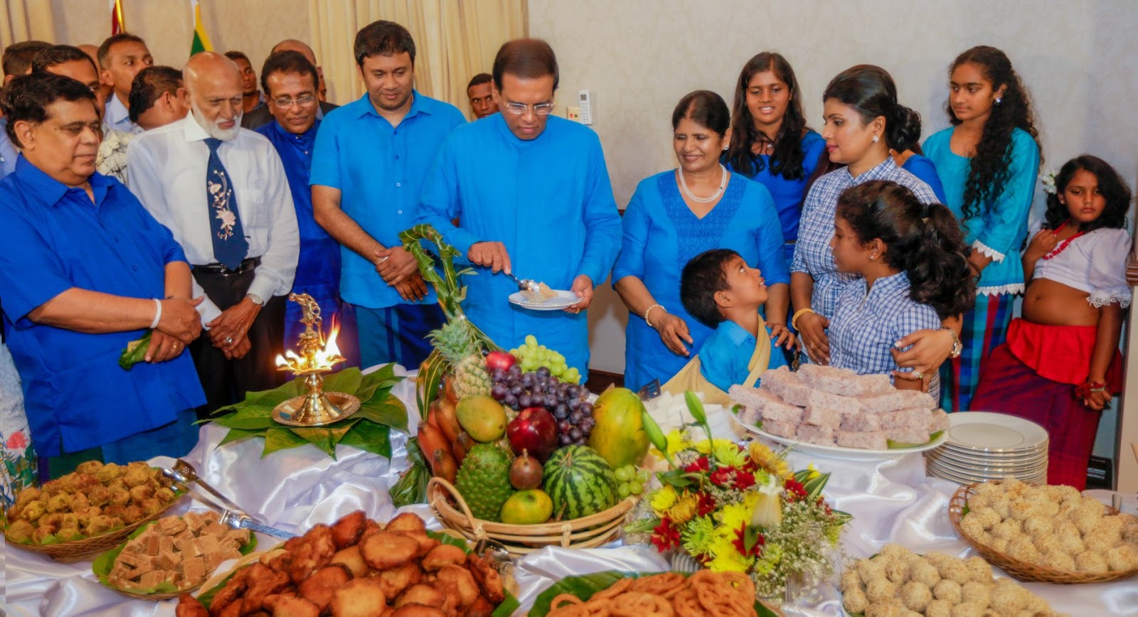 President commemorates Avurudu auspicious hours with both daughters and ...