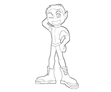 #2 Beast Boy Coloring Page