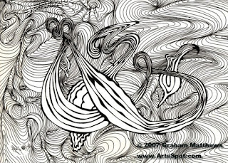 Unity Flow - Surreal Contour Drawing by Graham Matthews | Graham Matthews