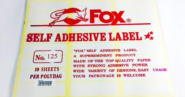 Format Label Fox 125 cdr | BUNGSU PANGAUBAN