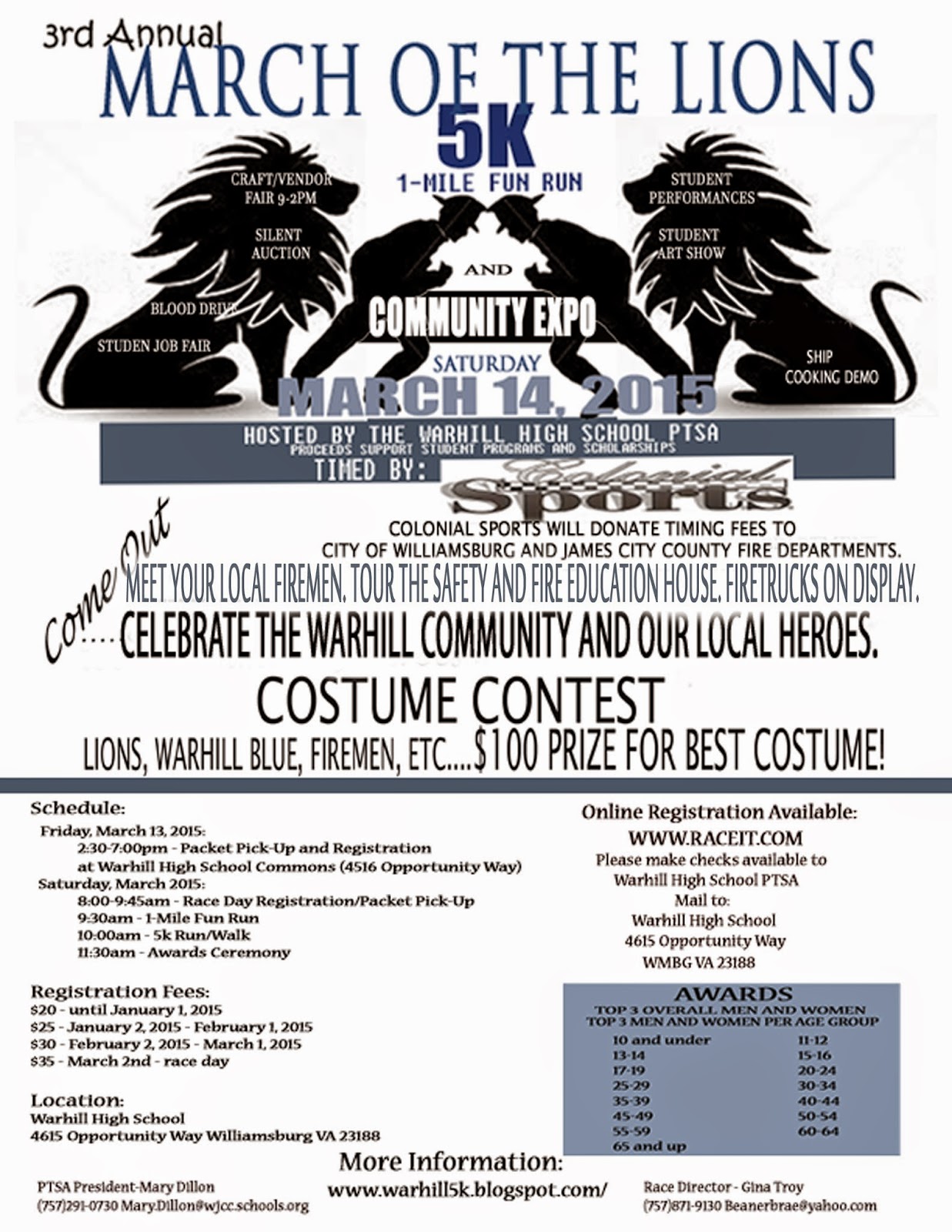 March of the Lions 5k: 2015 March of the Lions 5k Race Information