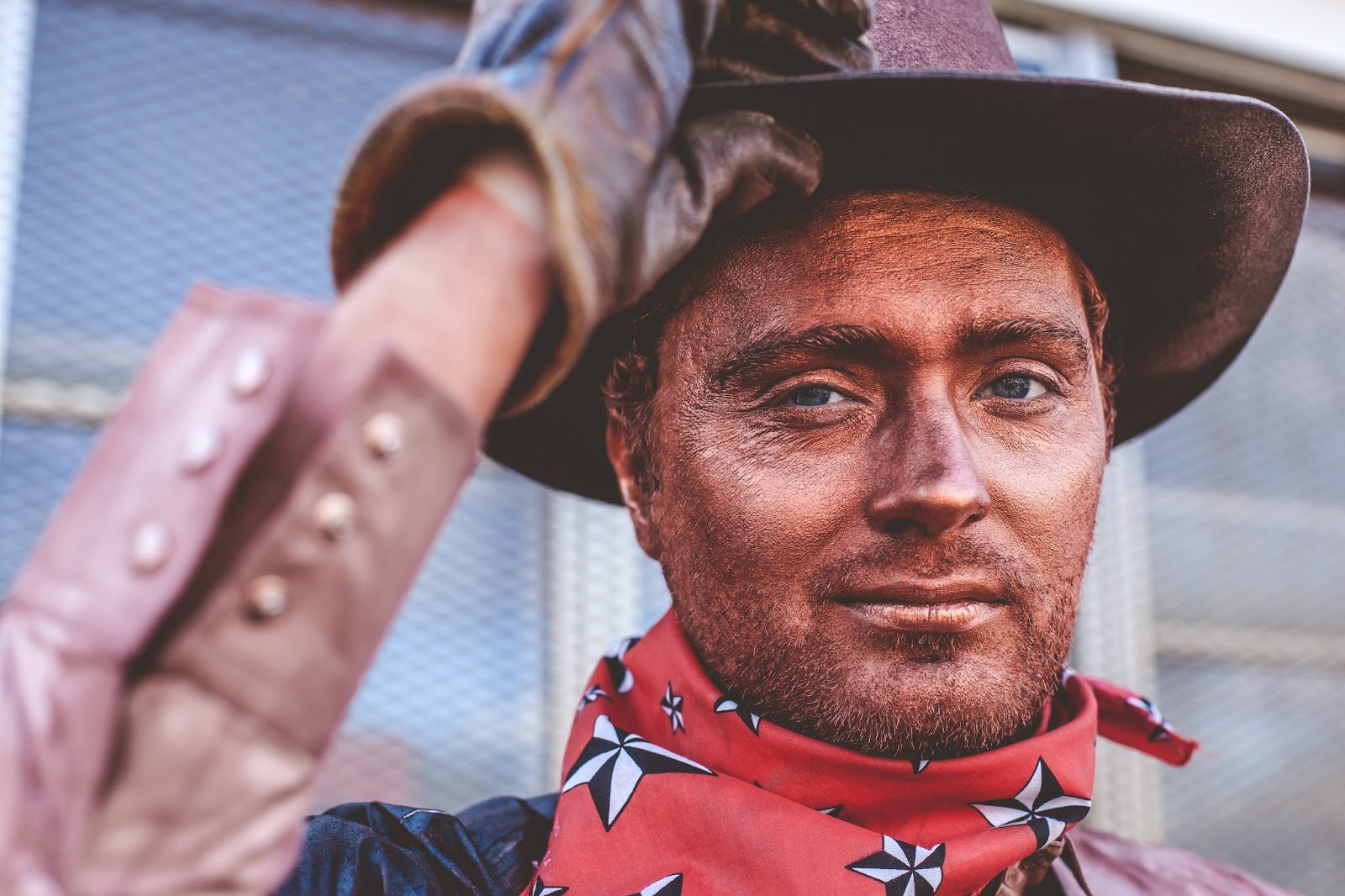 The Copper Cowboy: Living Statue: 2015