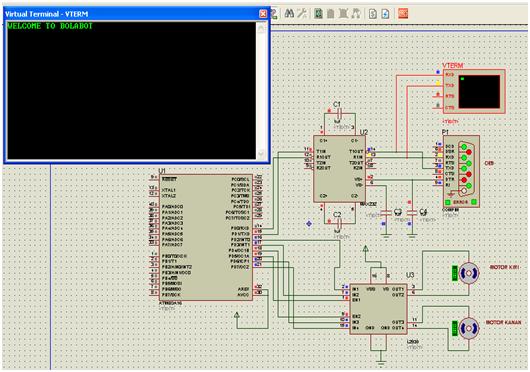 Desain Proteus dan Program Code Vision AVR Robot Kontrol Menggunakan Keyboard Laptop/PC ...