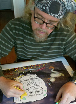 'Cartoon Colored Spongebob' Print by Ron English