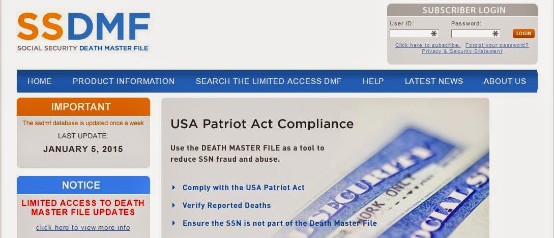 UpFront with NGS: Death Master File — Comments on Proposed Final Rule ...