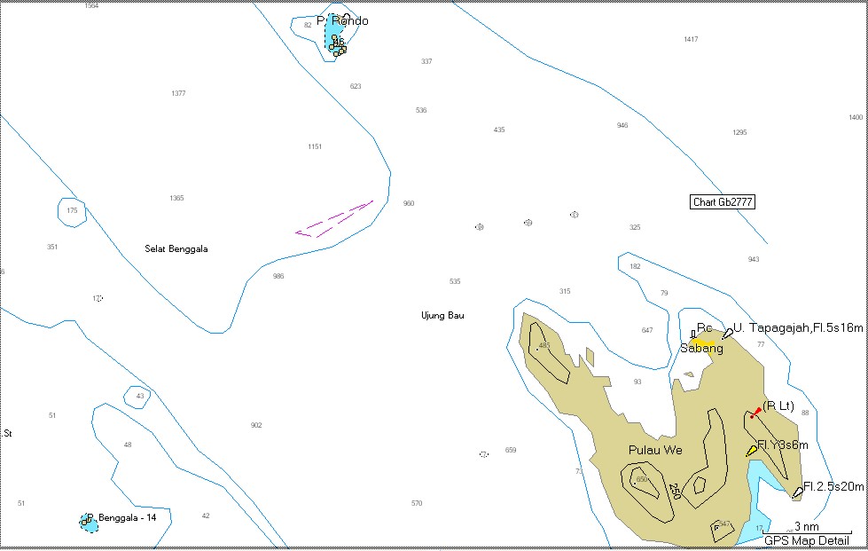 peta struktur kedalaman laut perairan aceh
