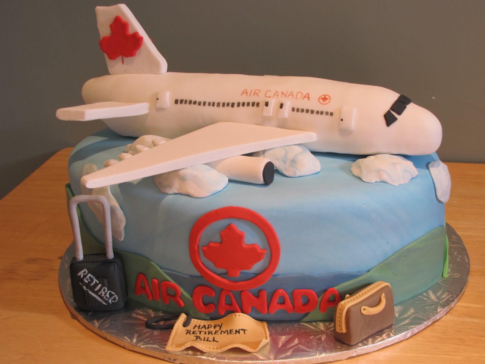 Ann Marie's Creative Cakes: Air Canada 330 Airplane Retirement Cake