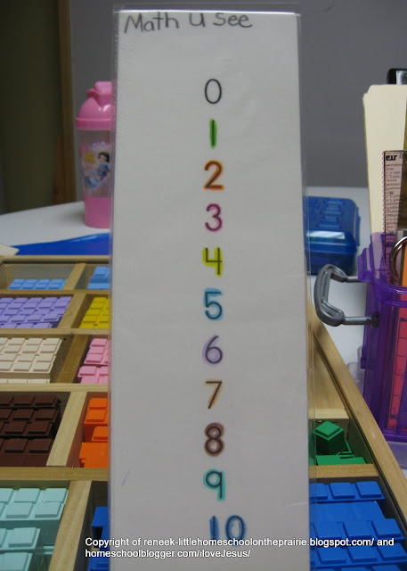 Little Homeschool on the Prairie: Math U See Color Coded Card