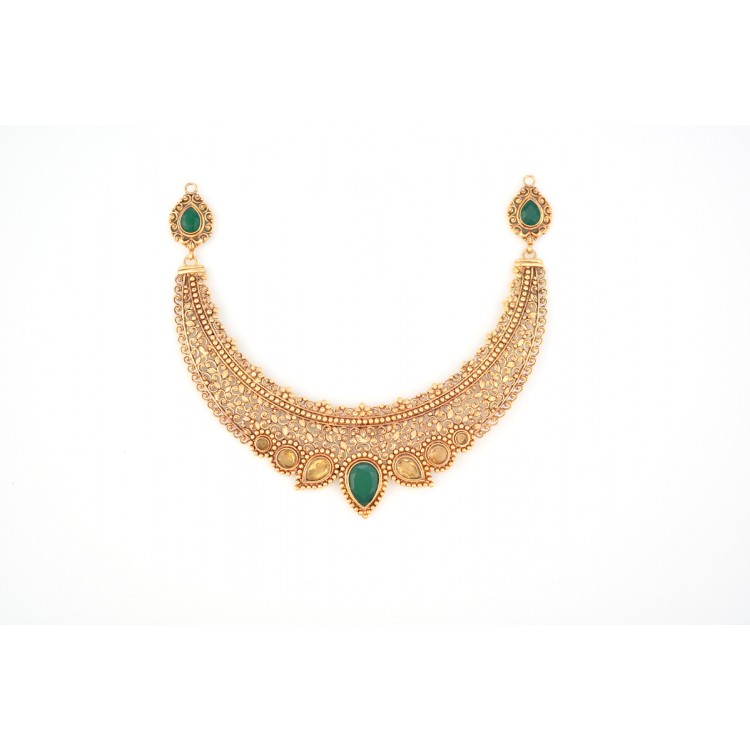 Silver Gold Plated Hansli Necklace | Traditional Outfit with Baluchari ...