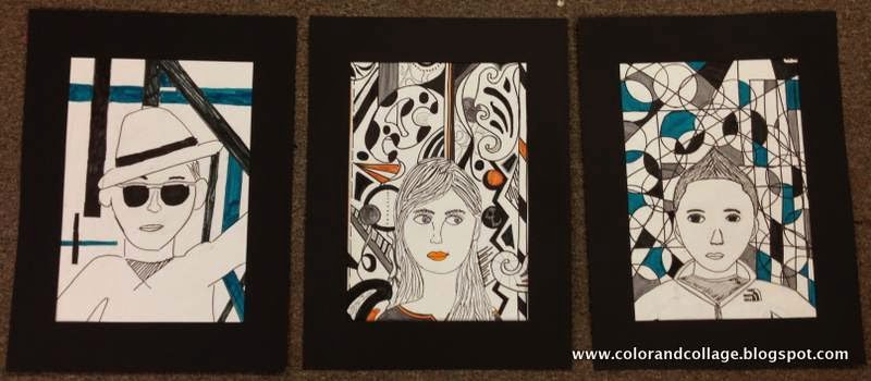 Color, collage, and much more: Middle school self-portraits with style