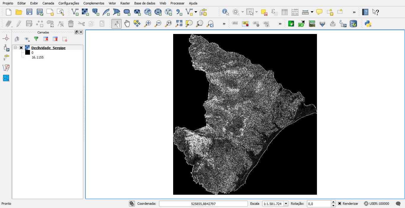 GEOSUS (Geotecnologia e Sustentabilidade): Criando Mapa de Declividade ...
