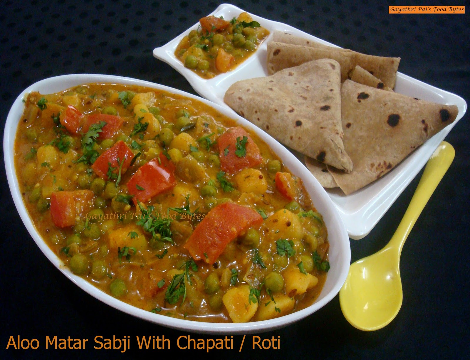 Gayathri Pai's Food Bytes: Aloo Matar Sabzi.