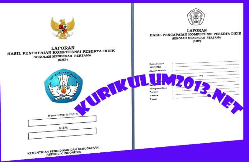 Contoh Format Model Raport Kurikulum 2013 Untuk SMP/MTs Terbaru ...