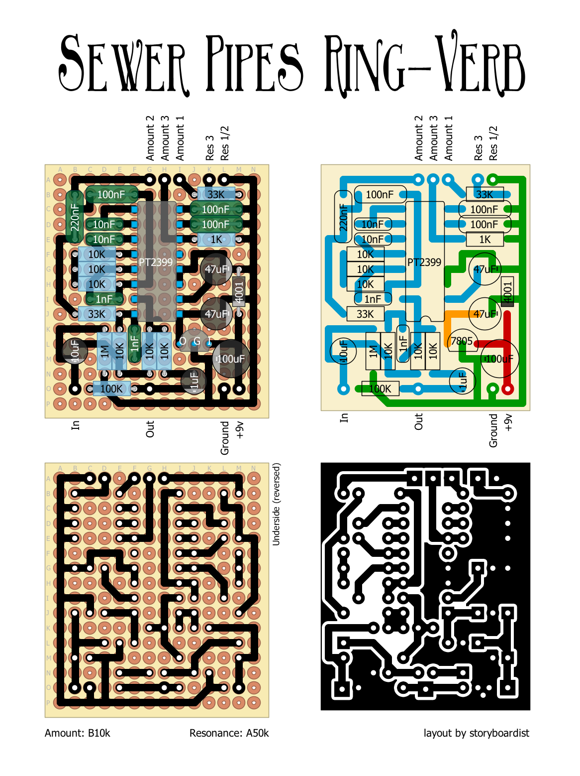 Perf and PCB Effects Layouts: Sewer Pipes Ring-Verb