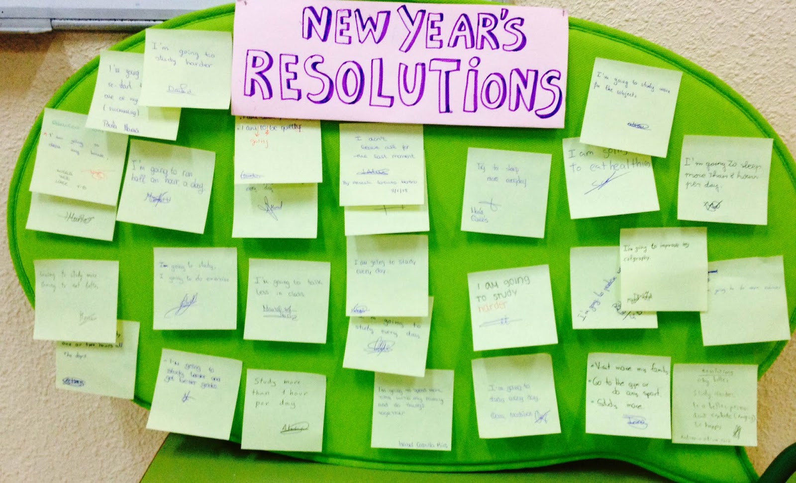 English 4 U: NEW YEAR'S RESOLUTIONS