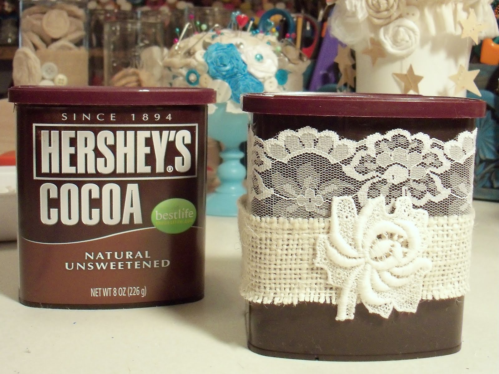 Make The Best of Things: Cocoa "Tin" Redo for Craft Storage
