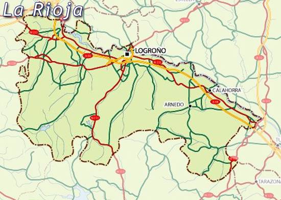 La Rioja Mapa Ciudad de la Región | España mapa de la ciudad