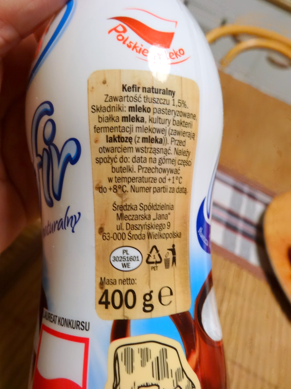 Kefir: Kefir naturalny Pilos z Lidla - Średzka Spółdzielnia Mleczarska ...