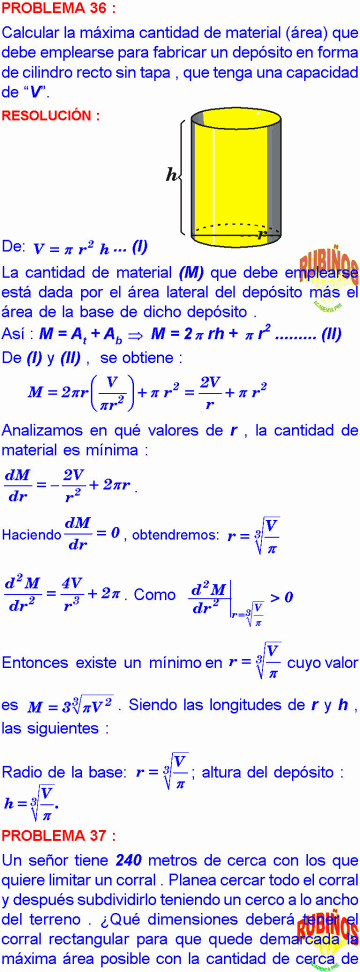 APLICACIONES DE LAS DERIVADAS EJERCICIOS RESUELTOS DE CÁLCULO Y ANÁLISIS MATEMÁTICO PDF