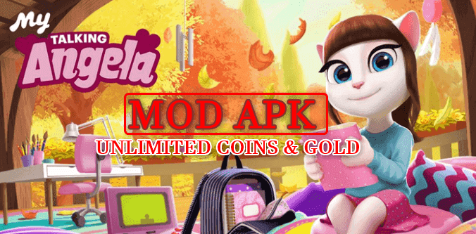 My Talking Angela MOD APK v4.1.4.372 Unlimited Coins and Gems - SURIGAME
