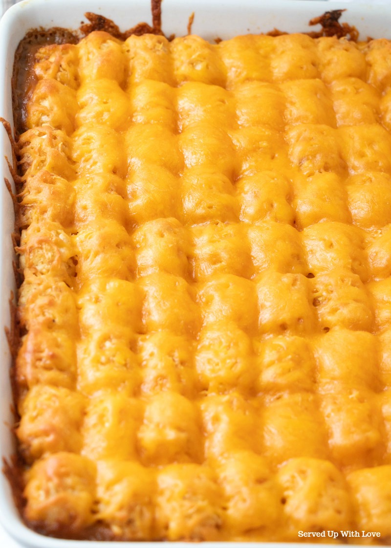 Taco Tater Tot Casserole | Served Up With Love