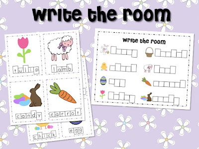 Mrs. Ricca's Kindergarten: Easter Math & Literacy Centers...and a FREEBIE!