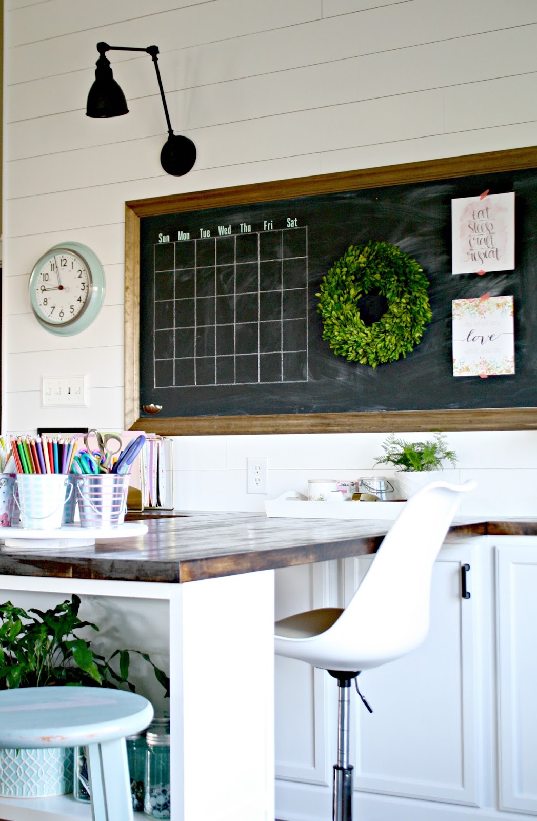 Craft Room/Office Loft Reveal With Built in Desk | Thrifty Decor Chick ...