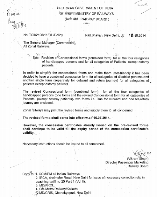 Concession Form - Revised -Indian Railways - IRCTC NEWS I INDIAN ...