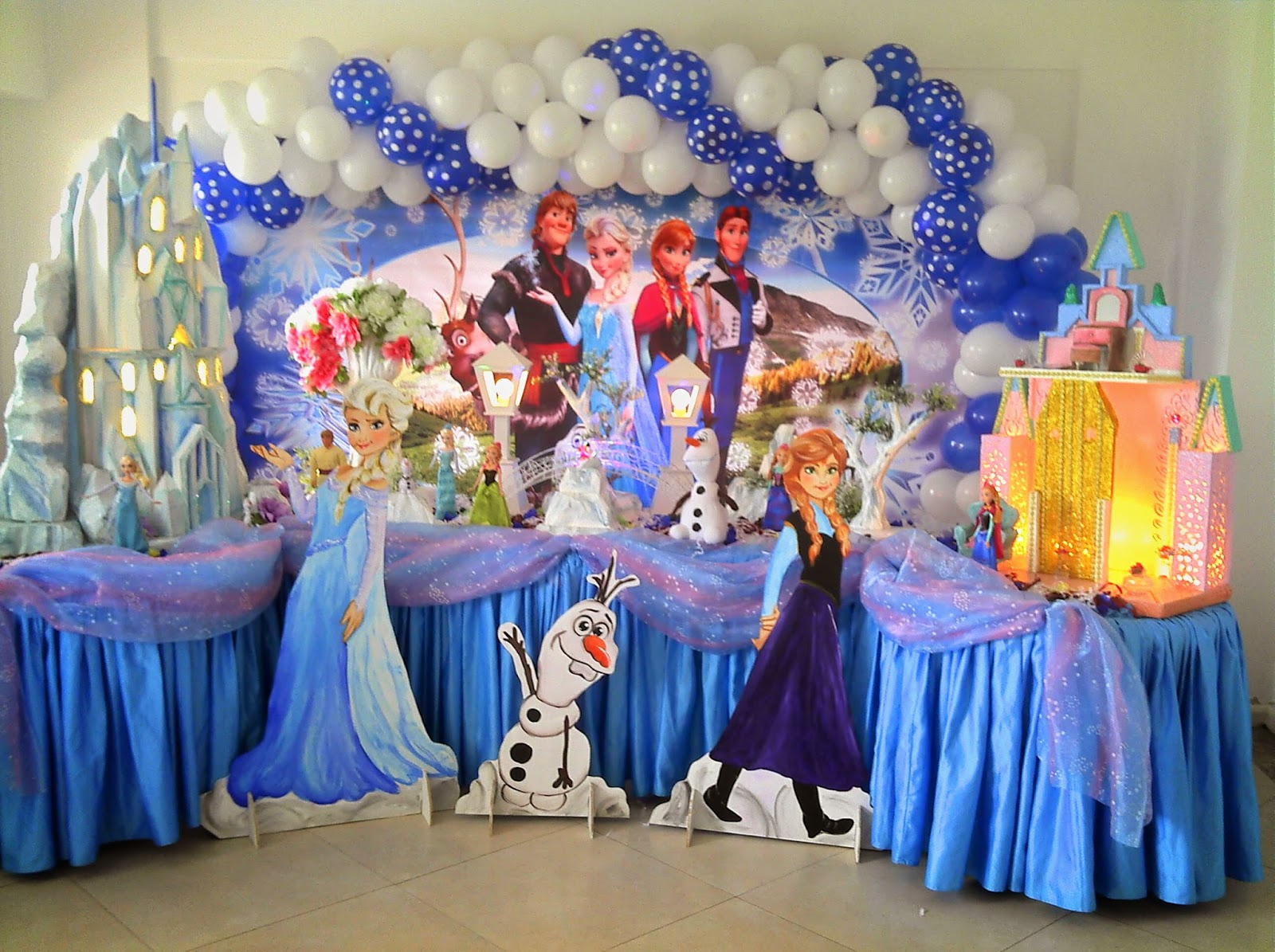 BIJOU DECORAÇÕES: Frozen c/saia azul celeste