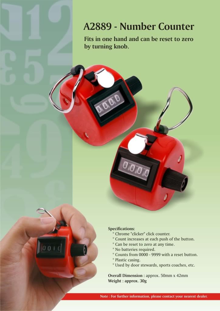 MD SUPPORT MARKETING: A2889 - NUMBER COUNTER