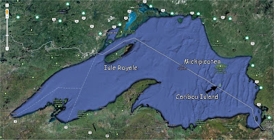 AAA Map Notes: Lake Islands farthest from shore...